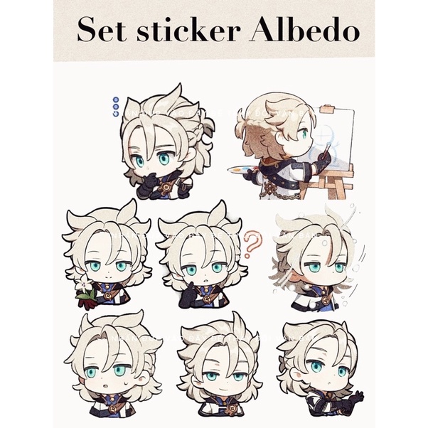 Albedo character sticker set | Shopee Singapore