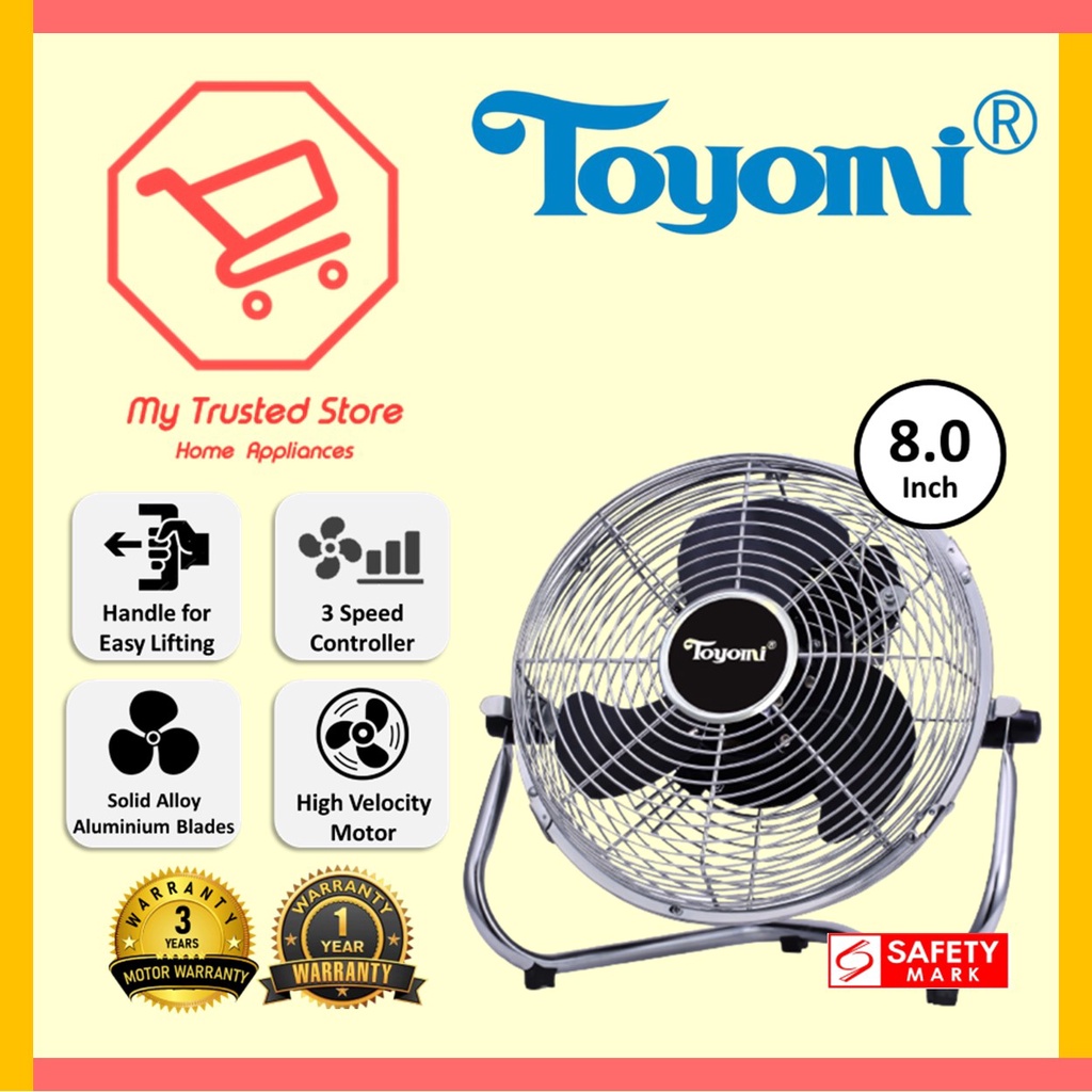 Toyomi 8" High Velocity Air Circulator Fan (PF 855) | Shopee Singapore
