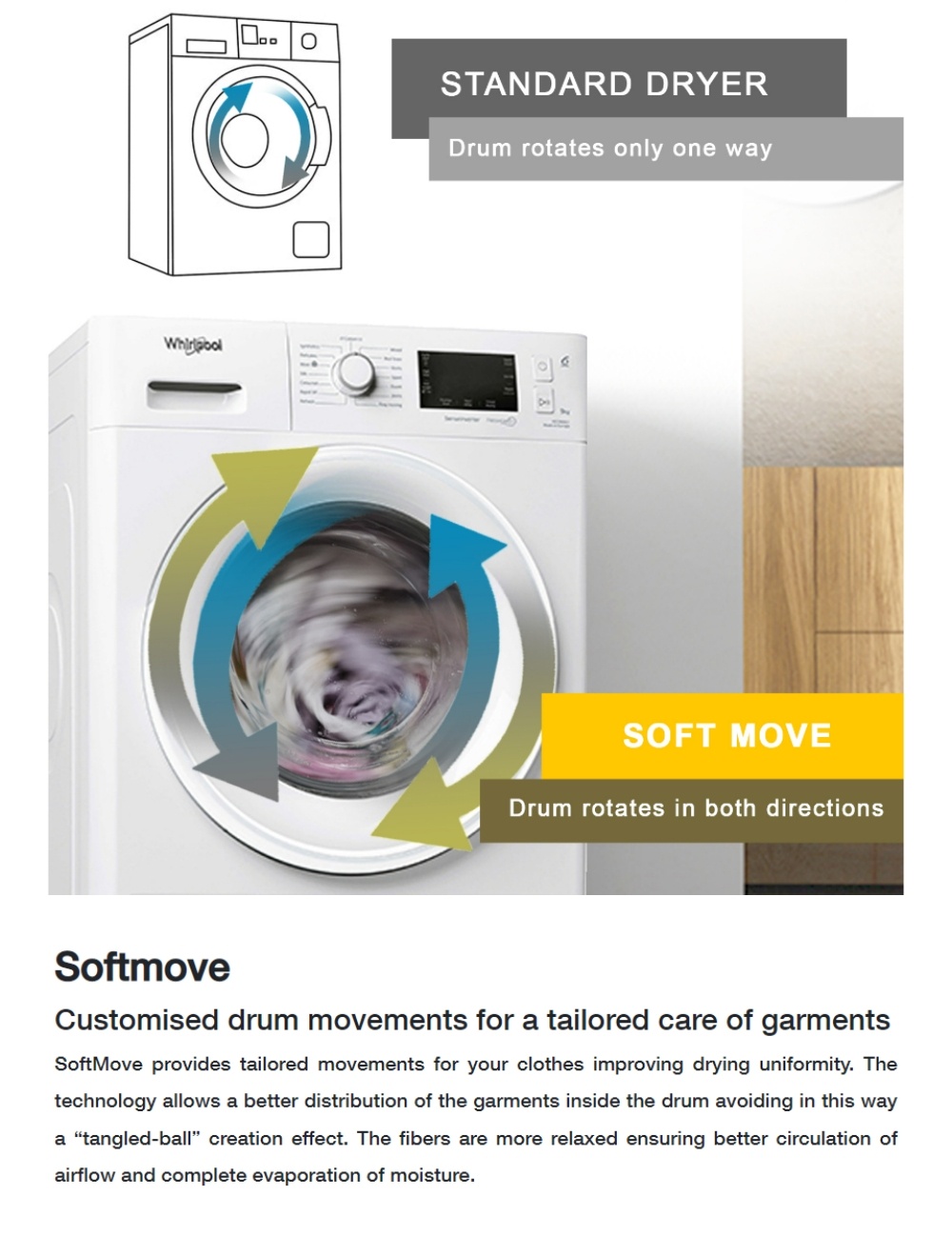 Whirlpool HFCX80410 Freshcare+ 8kg Heat Pump Dryer with 2 Years Warranty | Shopee Singapore