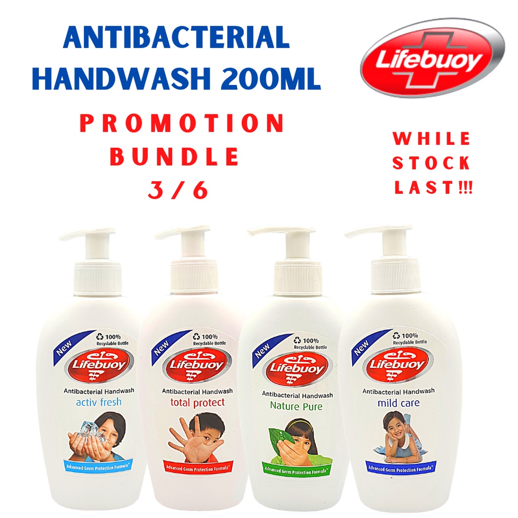 Lifebuoy Antibacterial Handwash - 200ml (4 variants) | Shopee Singapore