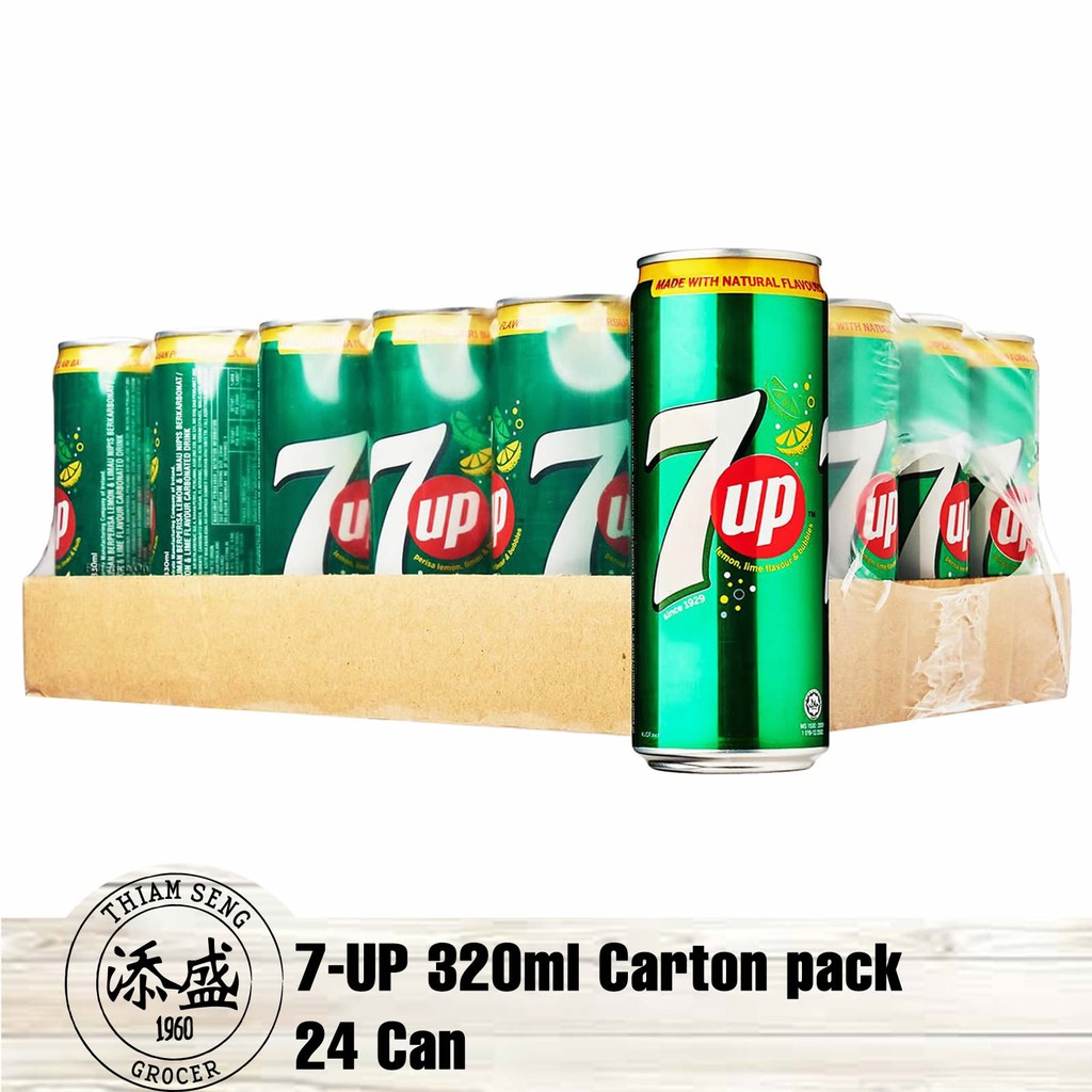 7 Up 320ml x 24 Can Carton Pack 7-Up Soft Drink | Shopee Singapore