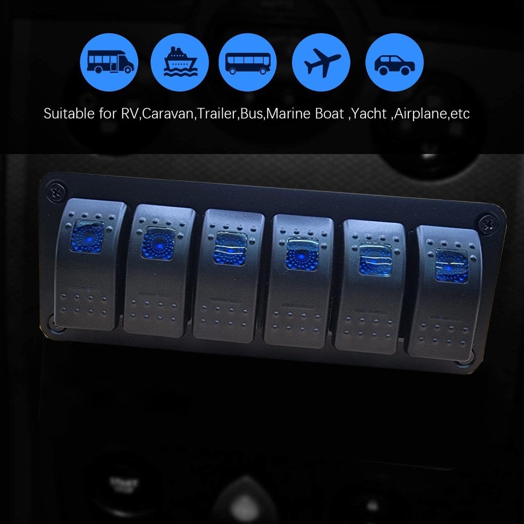 ROCKER SWITCH Boat Car Marine Rocker Switch Panel WITH USB PORT AND ...
