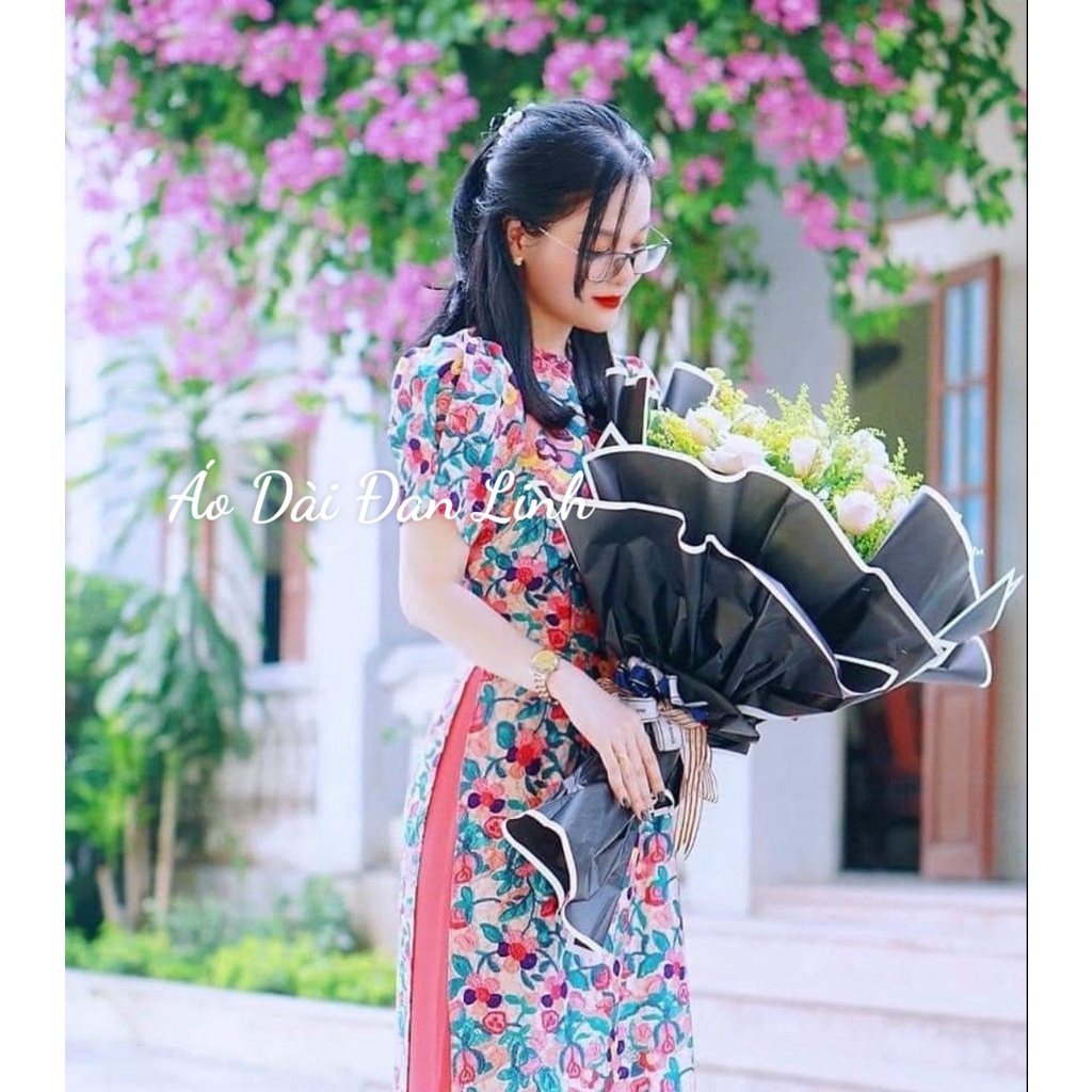 Innovative ao dai, long-sleeved ao dai with beautiful patterns - Dan ...