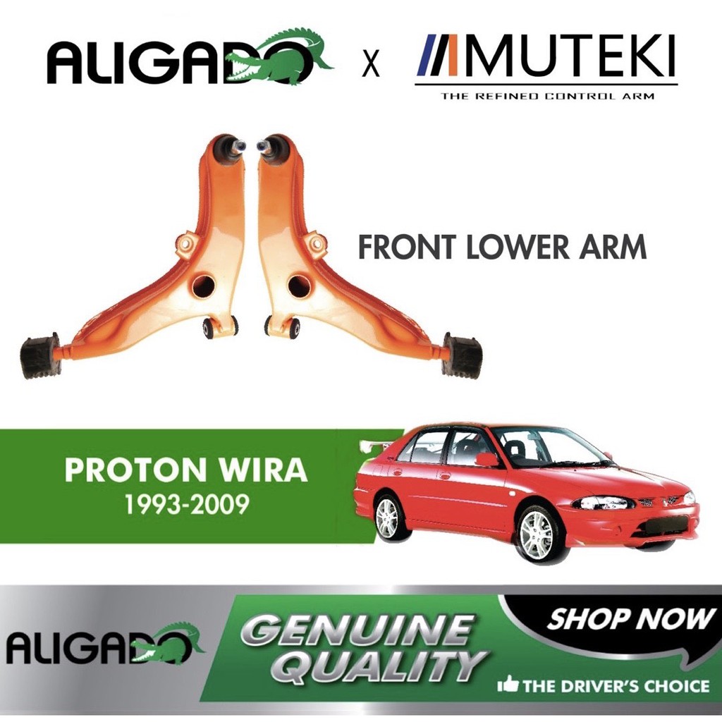 MUTEKI FRONT LOWER ARM FOR PROTON WIRA (1993 - 2009) | Shopee Singapore