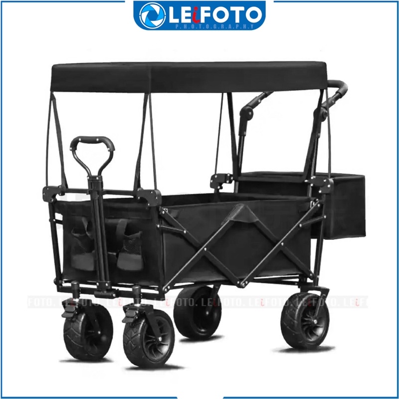 Outdoor Wagon Trolley With Sunshade,Loading Capacity 100KG | Shopee ...