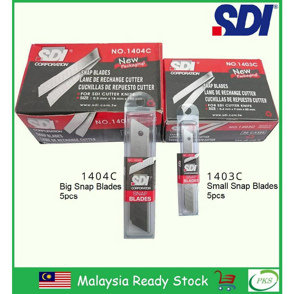 SDI Snap Blade Cutter Refill Blade Small / Big 5pcs (1403C/1404C ...