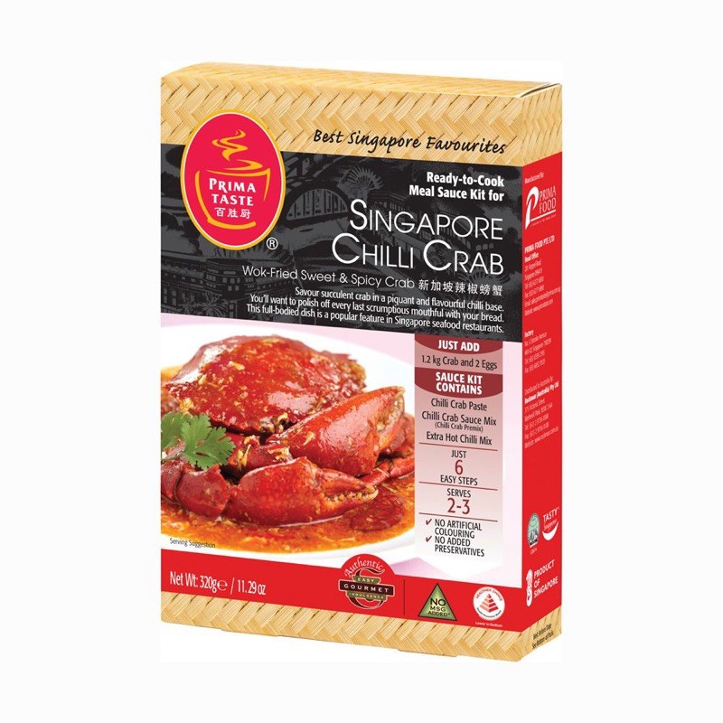 Prima Taste Singapore Chilli Crab 320g | Ready to Cook Meal Sauce Kit ...