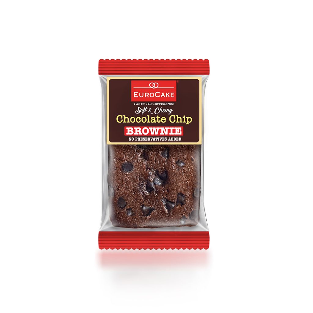 [Bundle of 3] EuroCake Brownie Chocolate Chip Soft & Chewy Cake 60g ...
