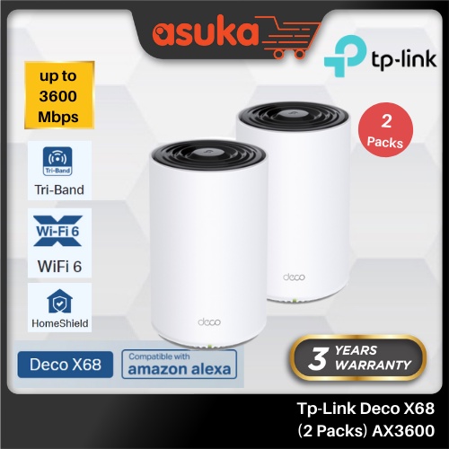 Tp-Link Deco X68 (2 Packs) AX3600 Whole Home Mesh WiFi 6 System ...