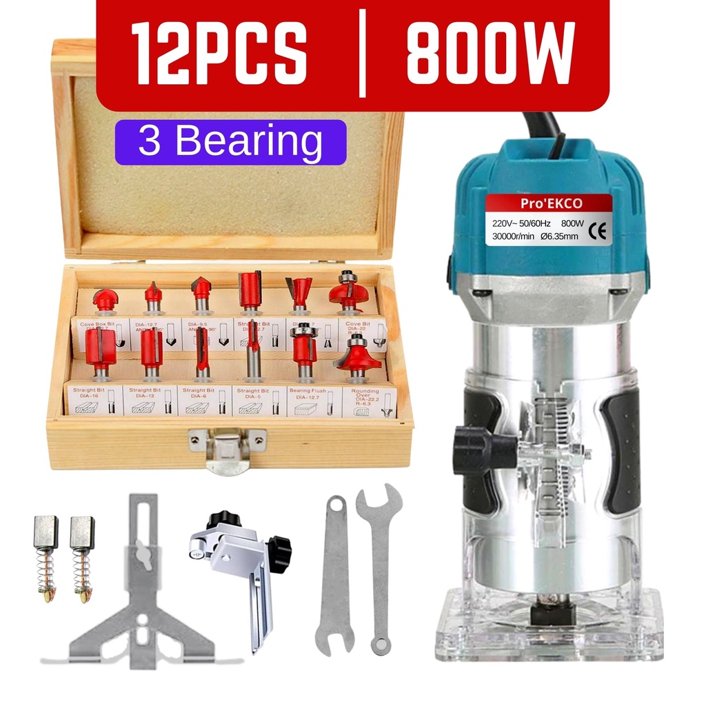 Pro'Ekco GMR11 / M1P-3703 Electric Hand Wood Trimmer Router 220V ...