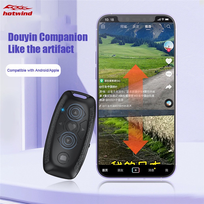 HW Universal Mobile Phone Bluetooth-compatible Remote Control Button ...