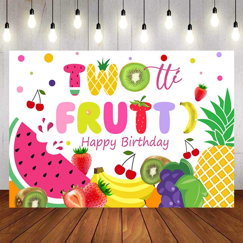 Cute Fruit Baby's Two Birthday Backdrop For Photography Baby Shower ...