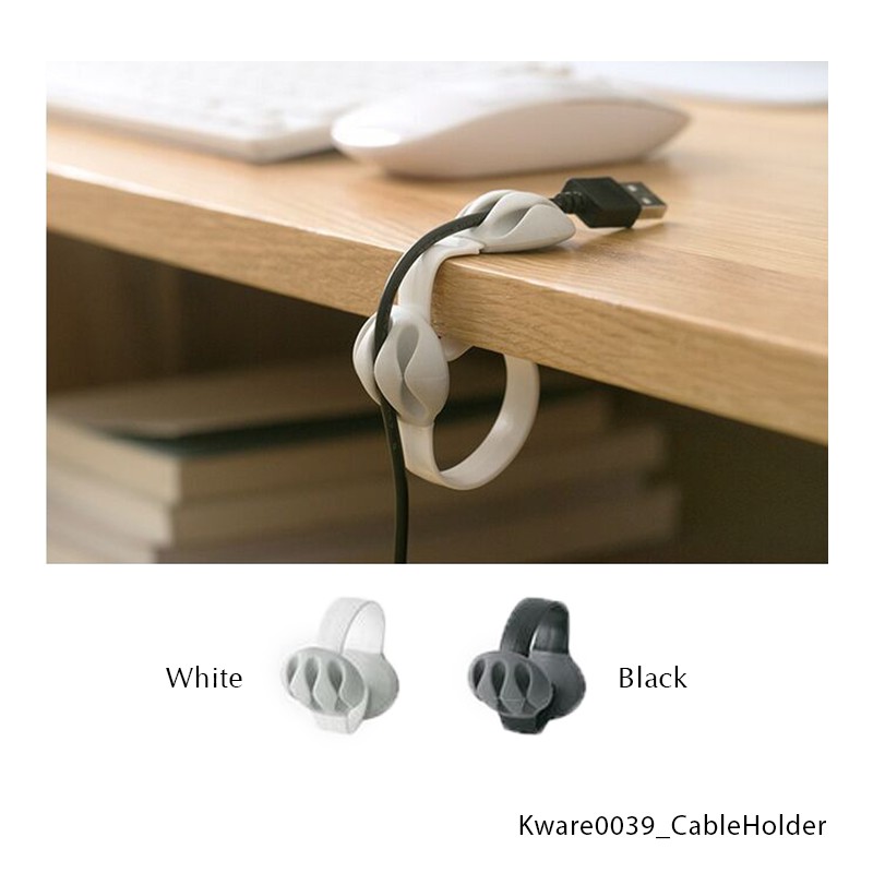 Desk Tidy Organiser Cable Drop Clip Wire Cord Lead Line USB Charger ...