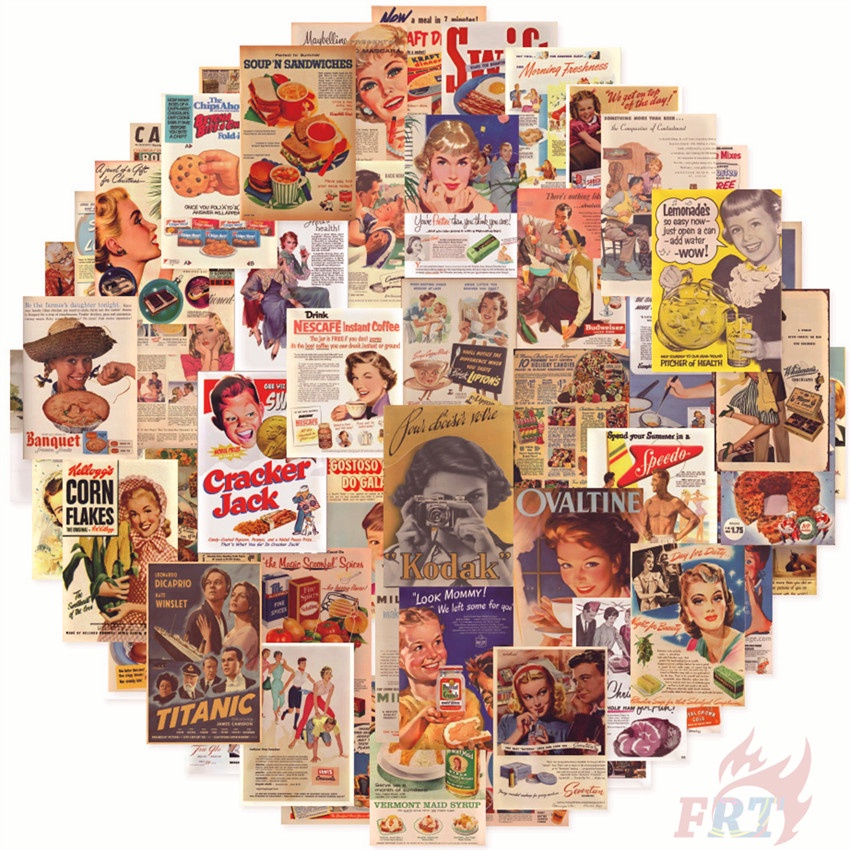 60Pcs/Set Retro Posters Junk Journal - Movie Advertising Series 02 ...
