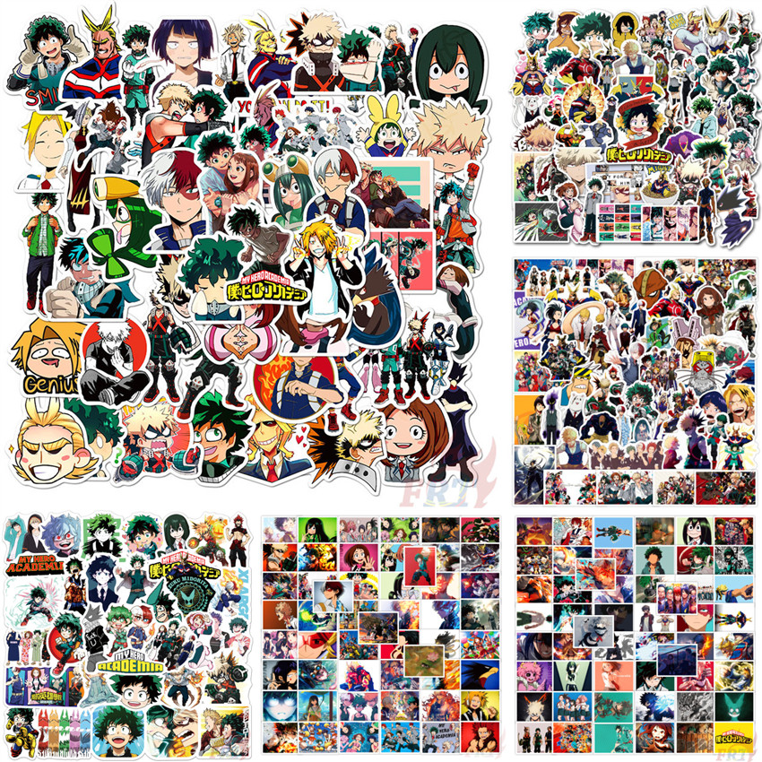 50Pcs/Set My Hero Academia Stickers Anime Midoriya Izuku Bakugou ...