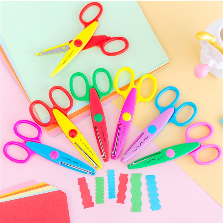 Lace Scissors Children's Craft DIY Fun Colorful Plastic Paper Cutter ...