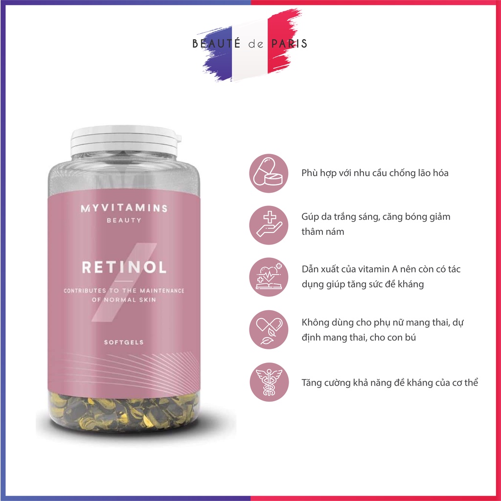Myvitamins Retinol Pills 90 pills (box) | Shopee Singapore
