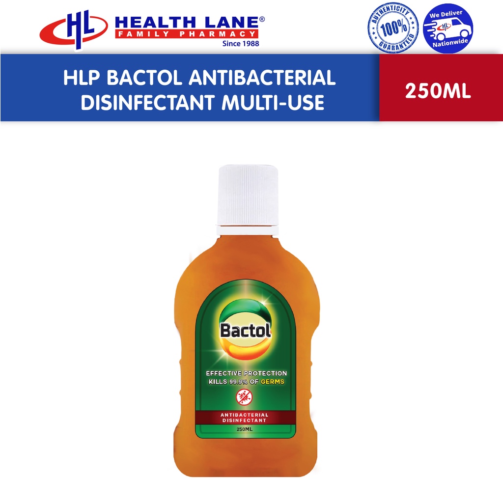 HLP Bactol Antibacterial Disinfectant Multi-Use (250ml) | Shopee Singapore