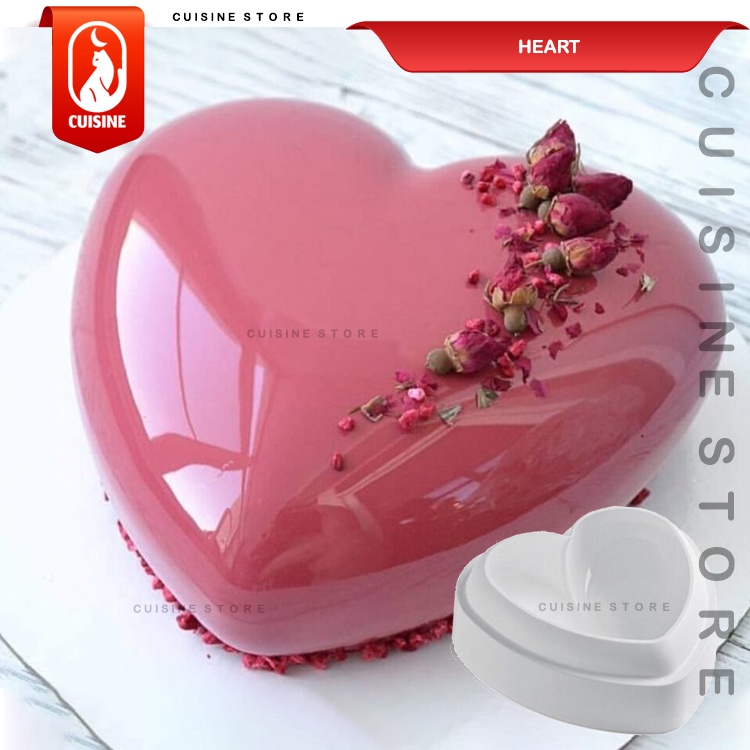 Heart Shape Chocolate Pudding Cake Mold Love HEART Plain Large Food ...