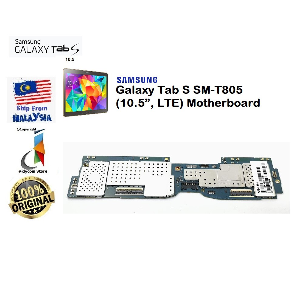 Samsung Galaxy Tab S SM-T805 T805 Motherboard | Shopee Singapore