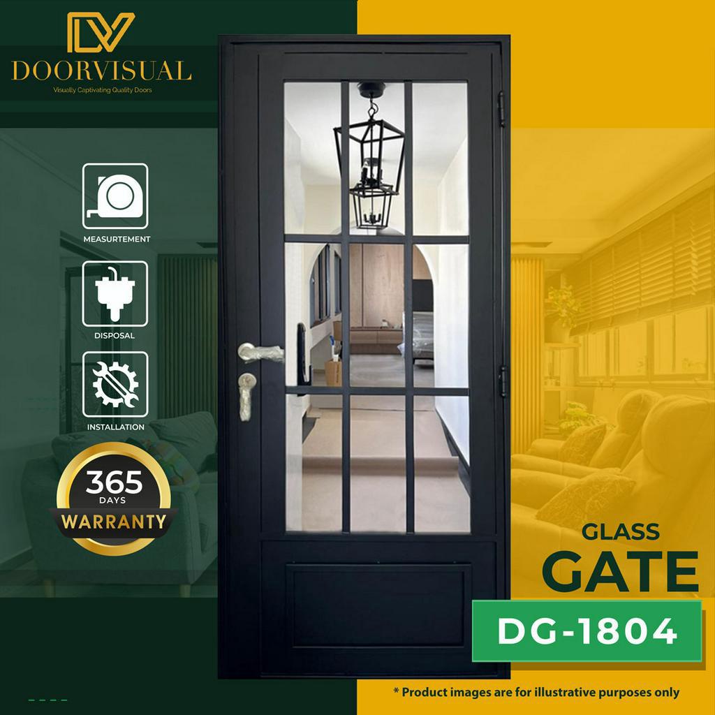 Tempered Glass Gate DLC-1804 | Tempered Glass Gate For HDB / CONDO ...