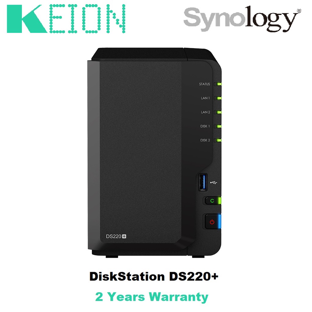 SYNOLOGY DS220+ 2 Bay Diskstation NAS ( 2 Years warranty) | Shopee ...