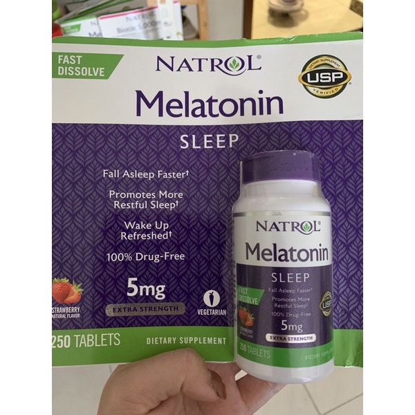 Natrol Melatonin sleep 5mg 250 tablets | Shopee Singapore