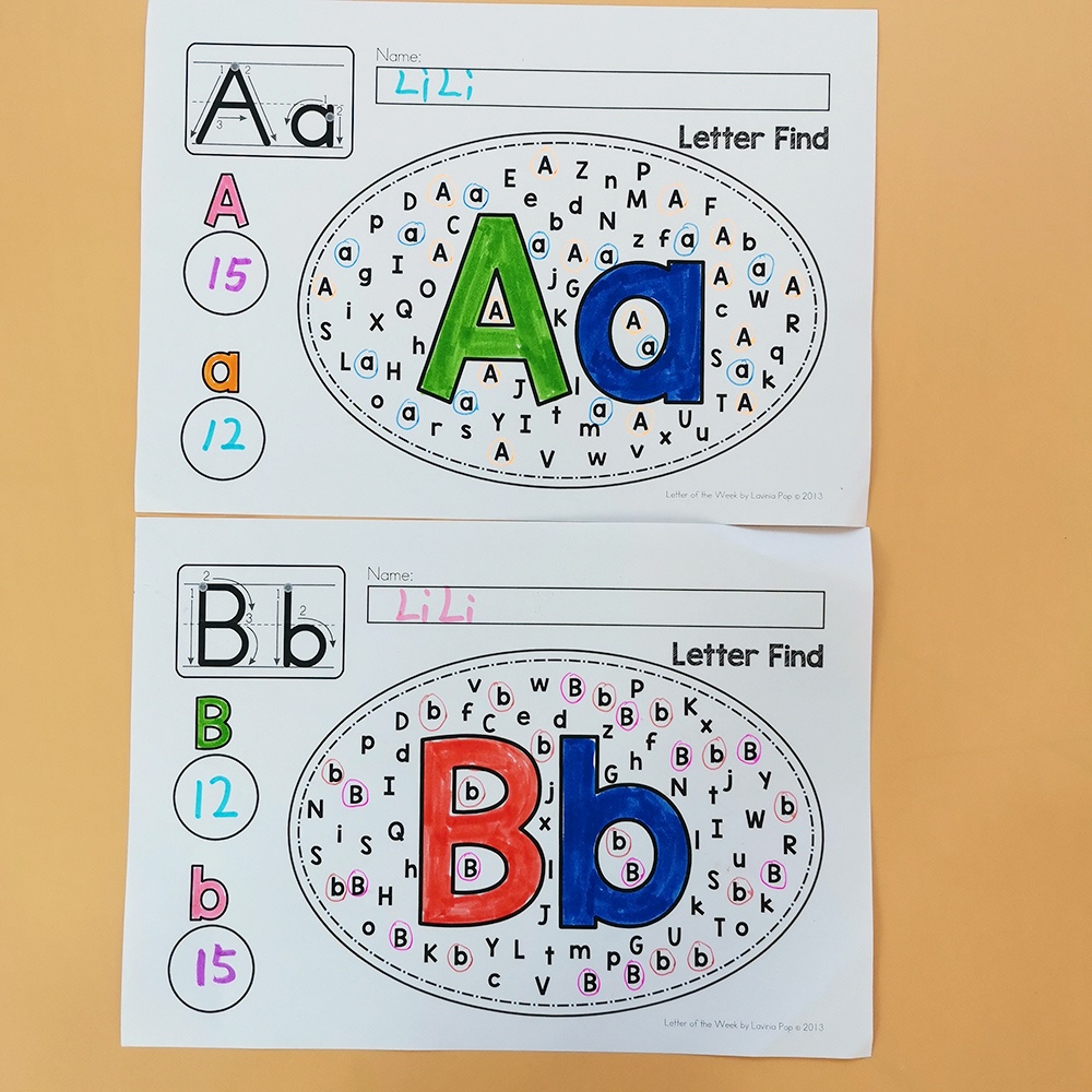 English 26 Alphabet From-A-to-Z Workbook Exercise Paper Book for Kid ...