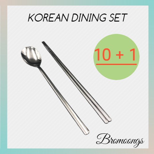 [PREMIUM] Korean Stainless Dining Set / Spoon / Chopsticks / Korean ...