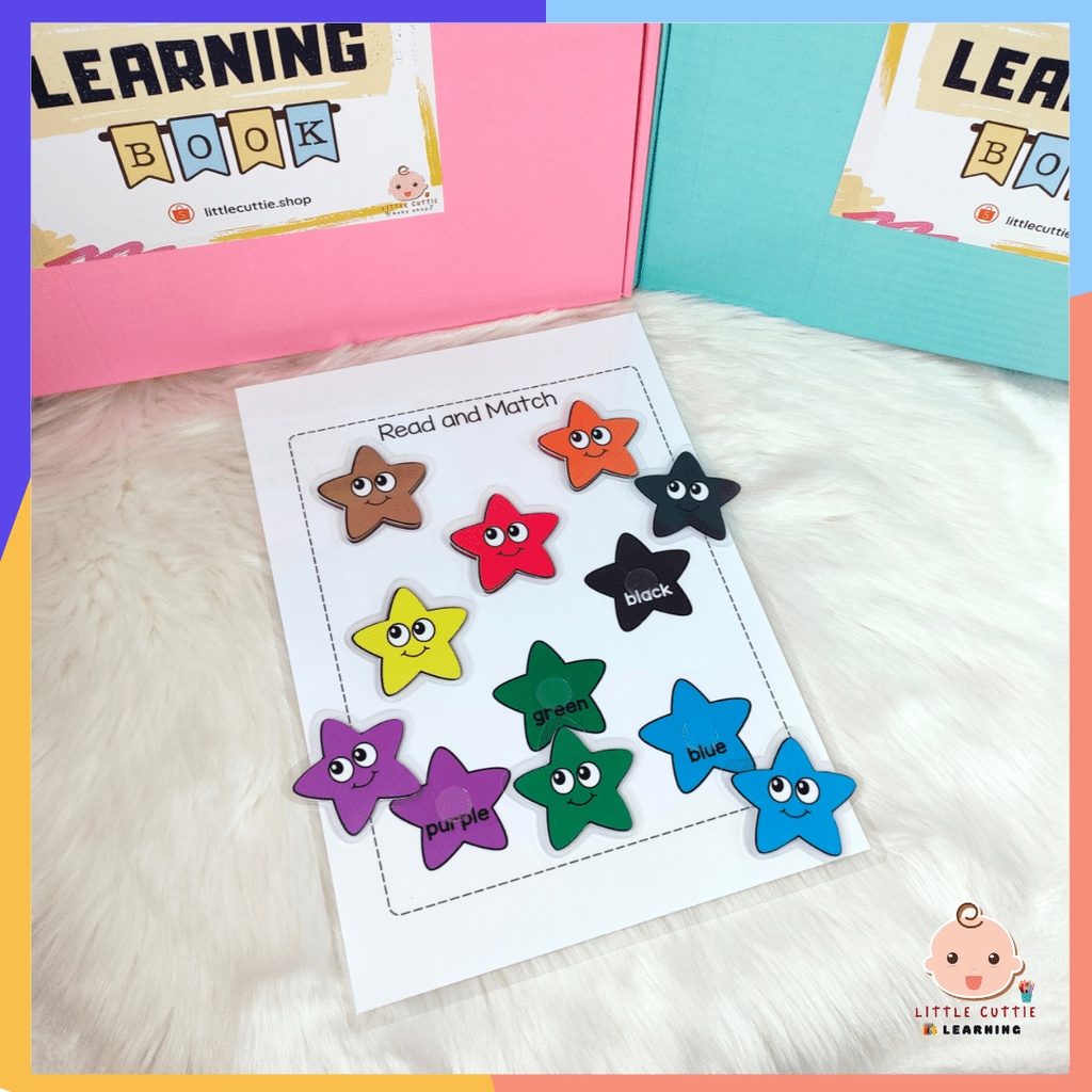 LITTLE CUTTIE Colour Learning Star Colour Matching Montessori Early ...