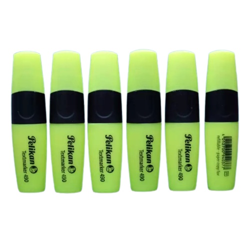 Highlighter Highlight Pen Reflective Pelikan Textmarker Yellow (1 Set/6 ...