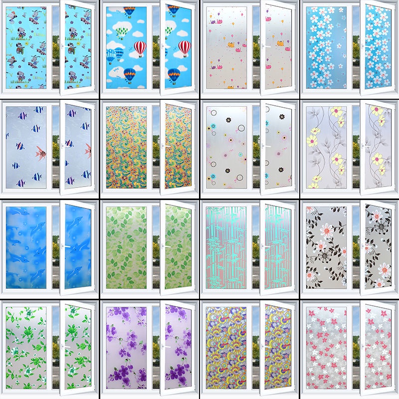 90*100cm Window Film Sticker Bathroom Sliding Glass Doors Toilet ...