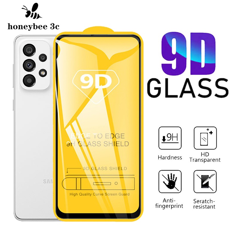 9D Tempered Glass Samsung Galaxy A35 A55 A25 A15 A05 A05s A54 A34 A24 A14 A04s A04 A53 A73 A33 ...