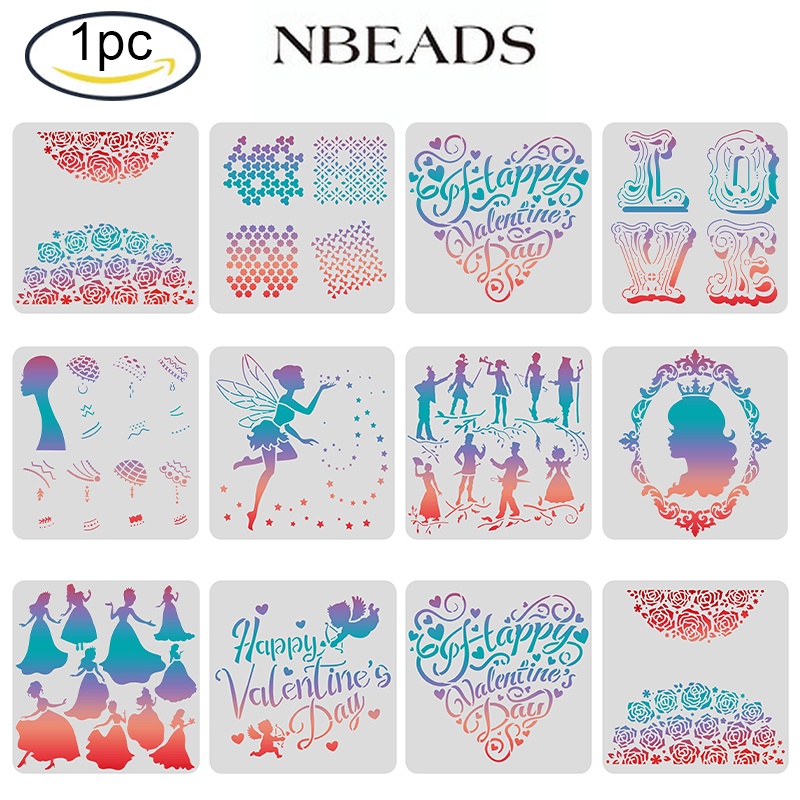 1pc Woven Tassel Lace Stencils Template 11.8x11.8 inch/30x30cm Plastic ...