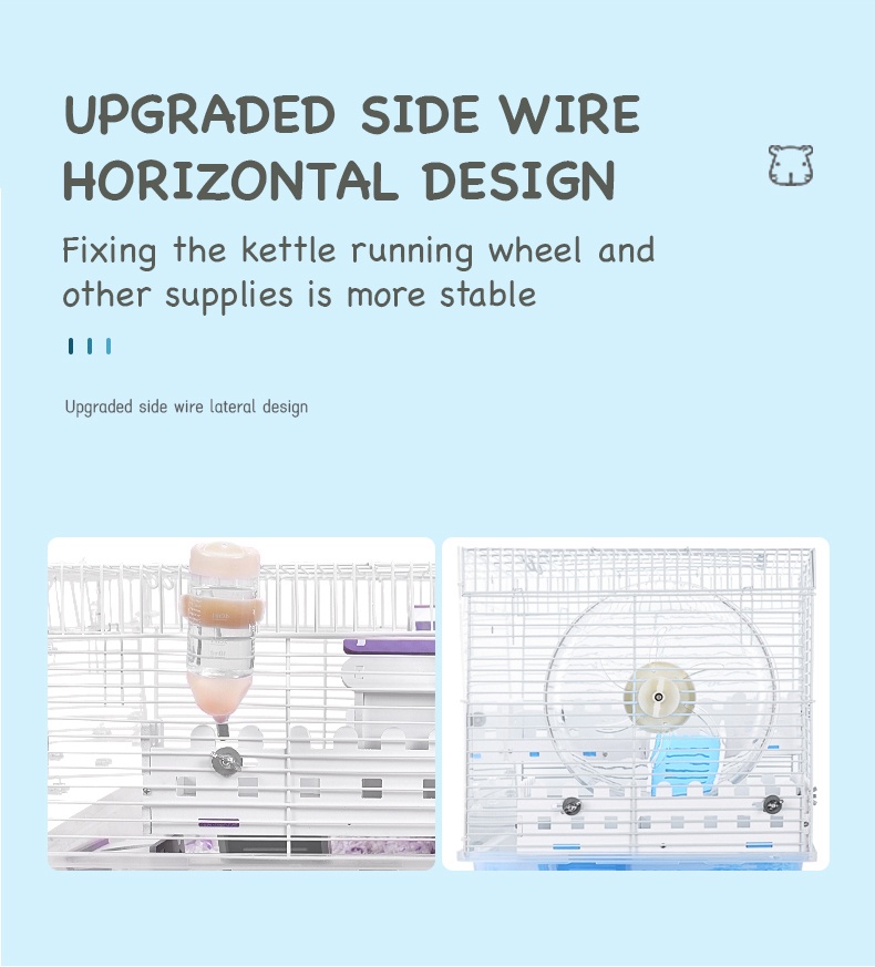 YEE Hamster Cage, Iron Hamster Cage Large Size 62cm | House With Large ...