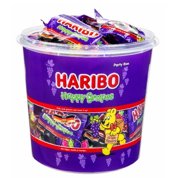 [Haribo] Gold Baren Starmix Happy Grapes Gummi Jelly 1,000g Party Box ...