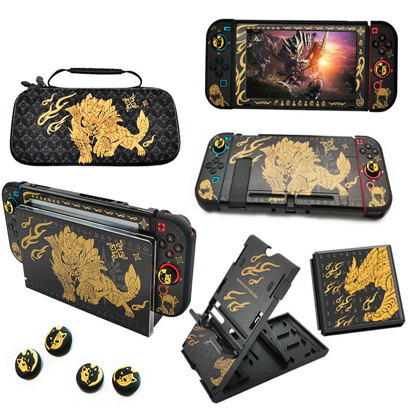 Switch Accessories Monster Hunter RISE Storage Bag Game Screen Guard ...