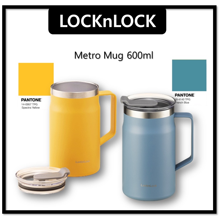 [LocknLock] Metro Colorful Coffee Tea Table Mug Thermal Thermos 600ml ...