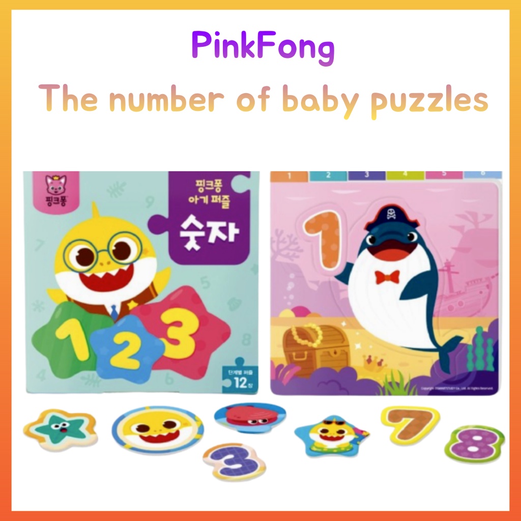 [Pinkfong ]Baby Shark Baby Puzzle Numbers 1~10 Jigsaw Puzzles A baby ...