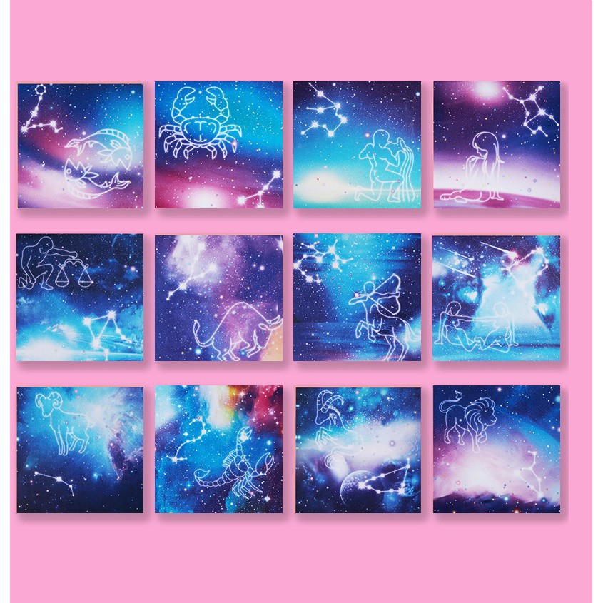Origami Craft Paper - Twelve Constellations 50 Colored Double-Sided ...