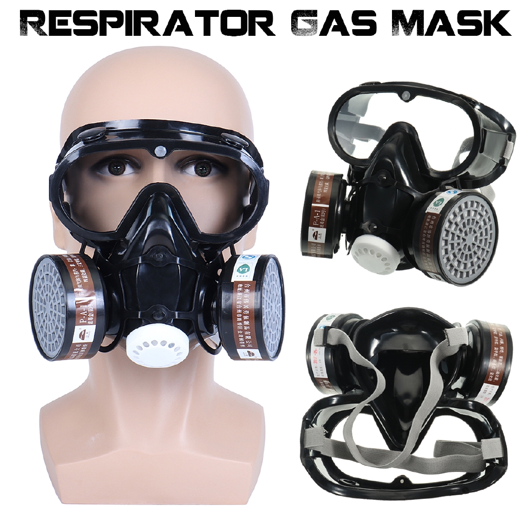 NEW Anti-Dust Respirator Gas Mask Safety Chemical Filter Military Eye ...