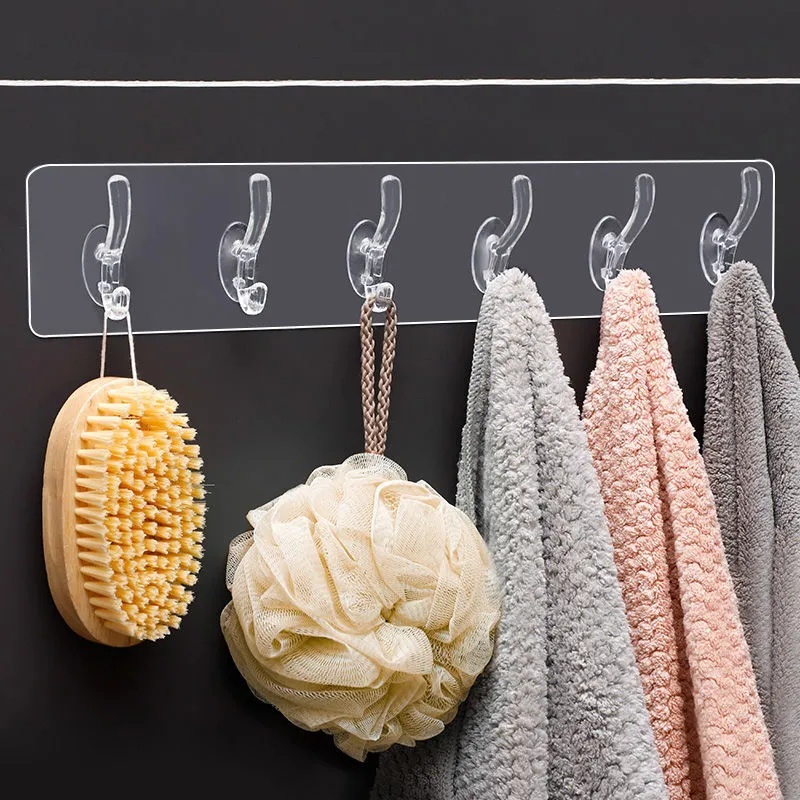 [ Ready stock ]1/4Pcs Multi-Purpose Wall Hooks Self Adhesive Sticky ...