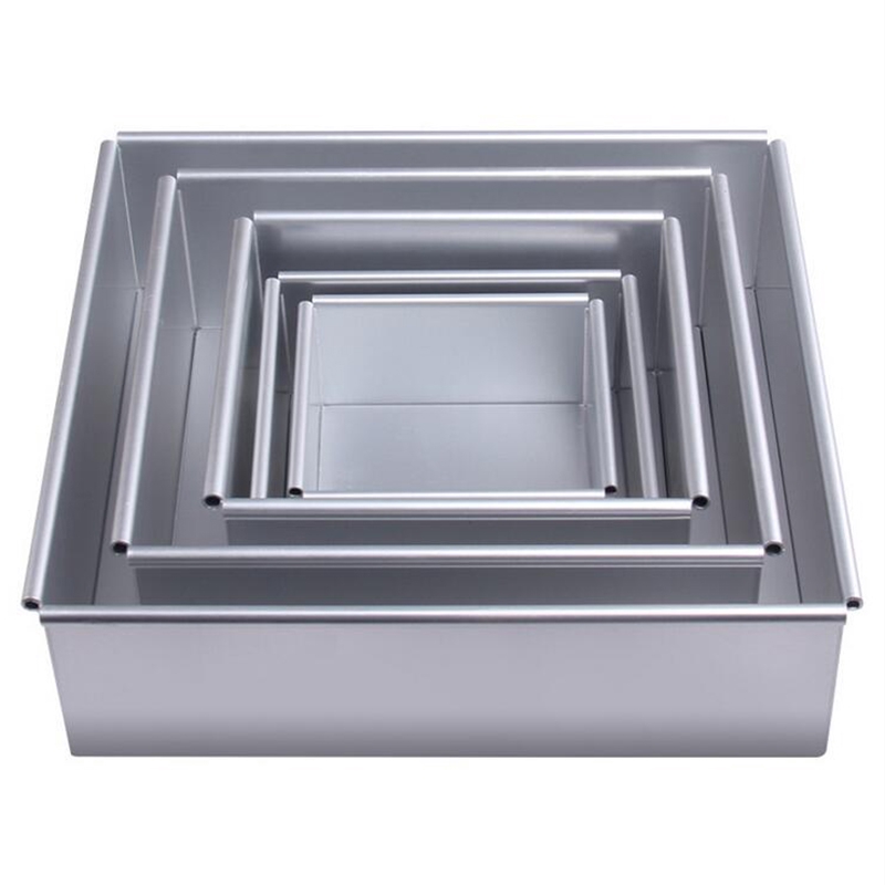 4/5/6/8/10" Cake Mould Removable Bottom Square Aluminium Alloy Baking ...