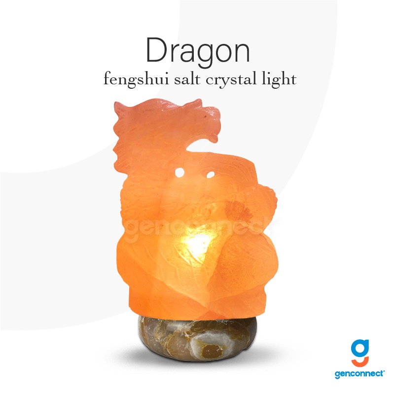 Salt Lamp Dragon Himalayan Fengshui salt crystal light table lamp ...