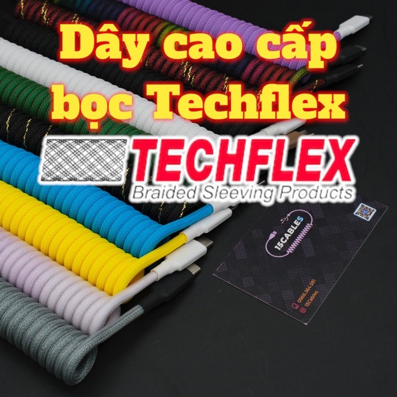 Custom cable for mechanical keyboard - Techflex coated premium type ...