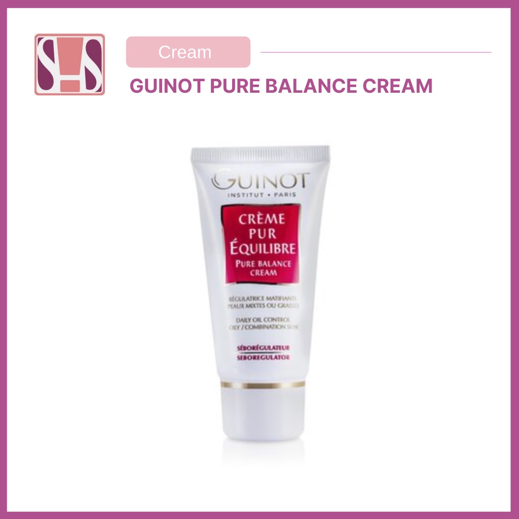 GUINOT PURE BALANCE CREAM FOR OILY SKIN 50ML [SG LOCAL SELLER] | Shopee ...