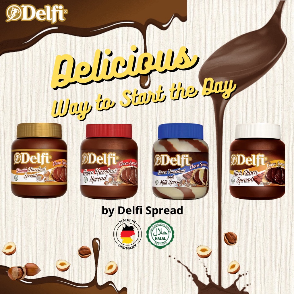 Delfi Choco Spread 350g/680g - Hazelnut Milk/Choco Hazelnut/Double ...