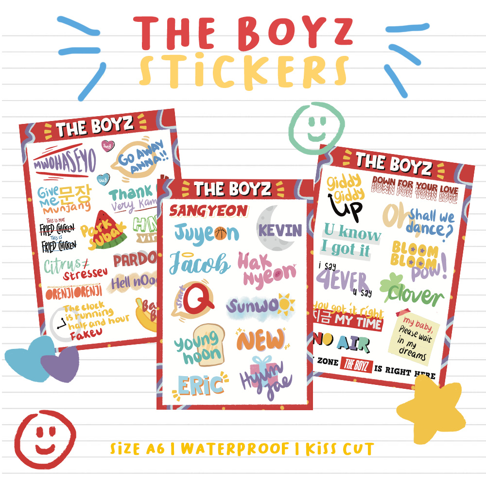 The BOYZ Stickers (Cutting Kiss Cut) - kulkit | Shopee Singapore