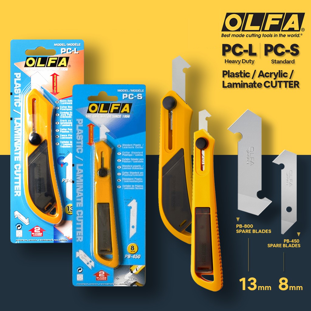 OLFA Plastic/Acrylic/Laminate Cutter Knife - Standard Duty (PC-S ...