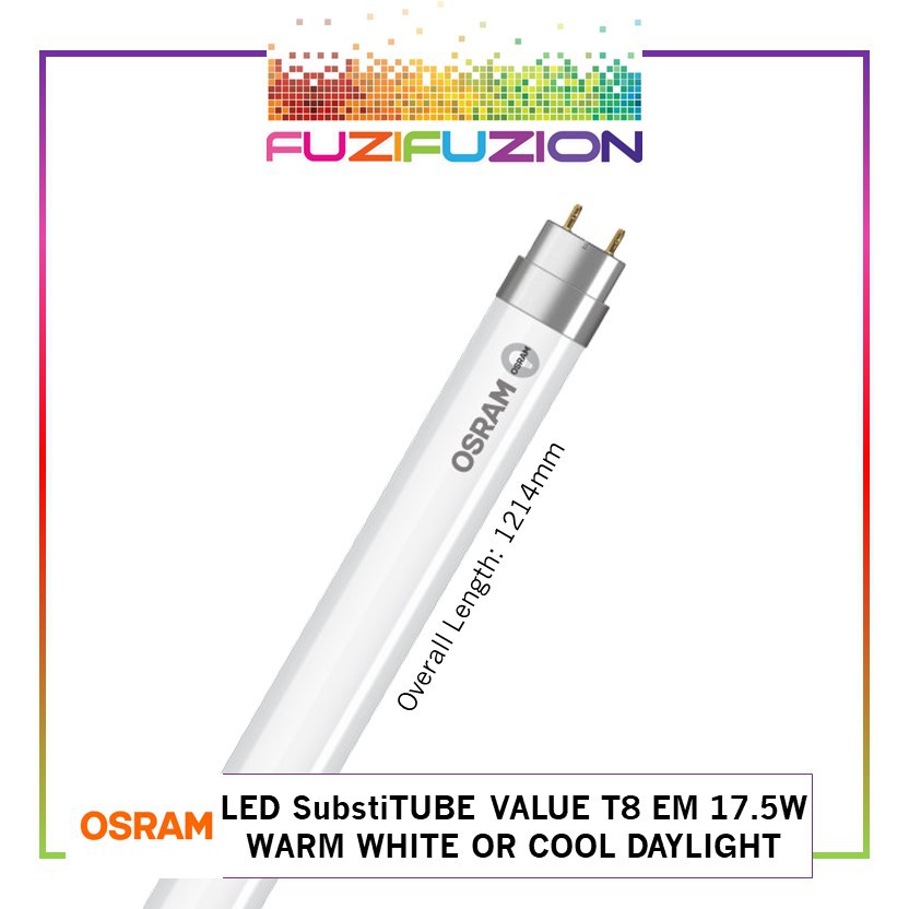 OSRAM LED SubstiTUBE T8 ST8V-EM 17.5W 1.2M (3000K/4000K/6500K) | Shopee Singapore